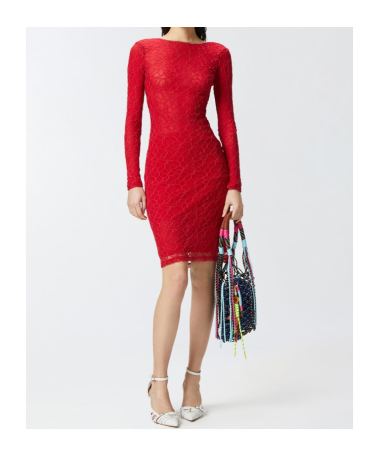 PINKO Pinko Aaron Lace Open Back Dress